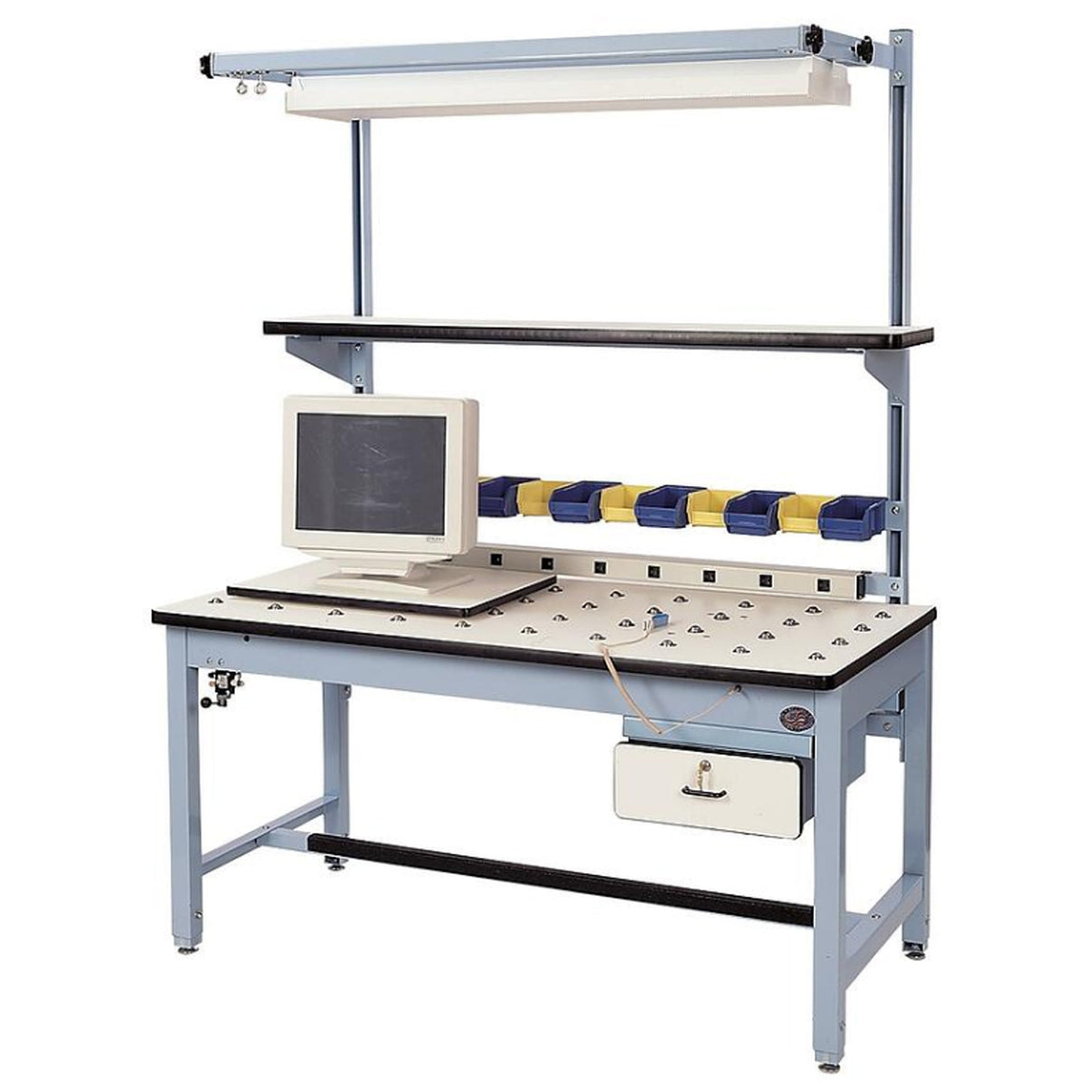 Retractable Ball Transfer Workbench – 48″ × 48″, ESD & Maple Top – Dwixt