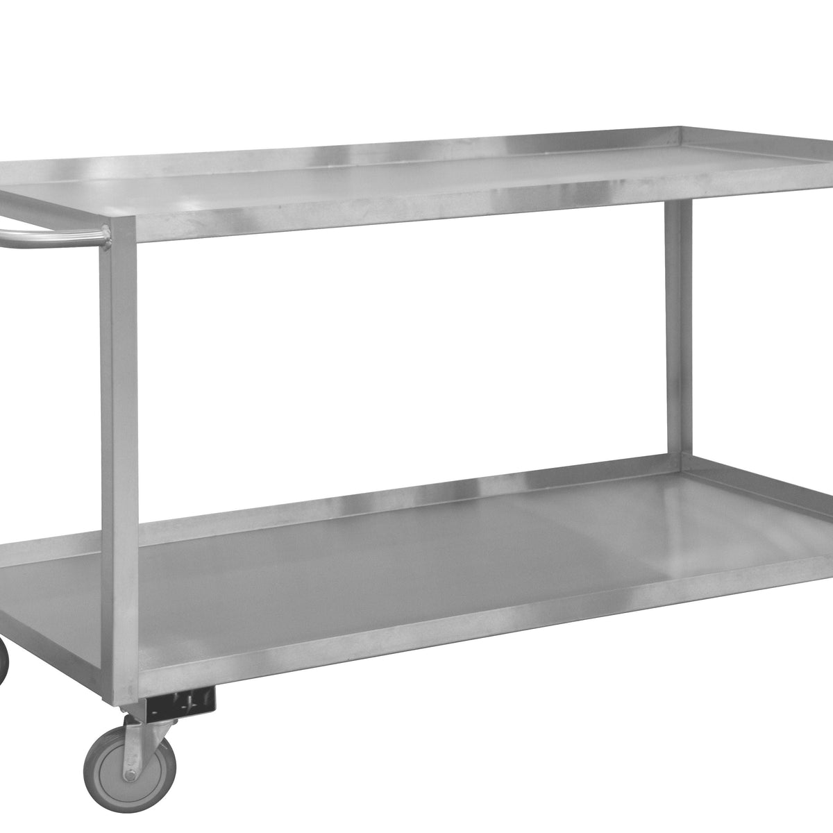 Durham 2-Shelf Stainless Steel Inventory Cart with Push Handle – Dwixt